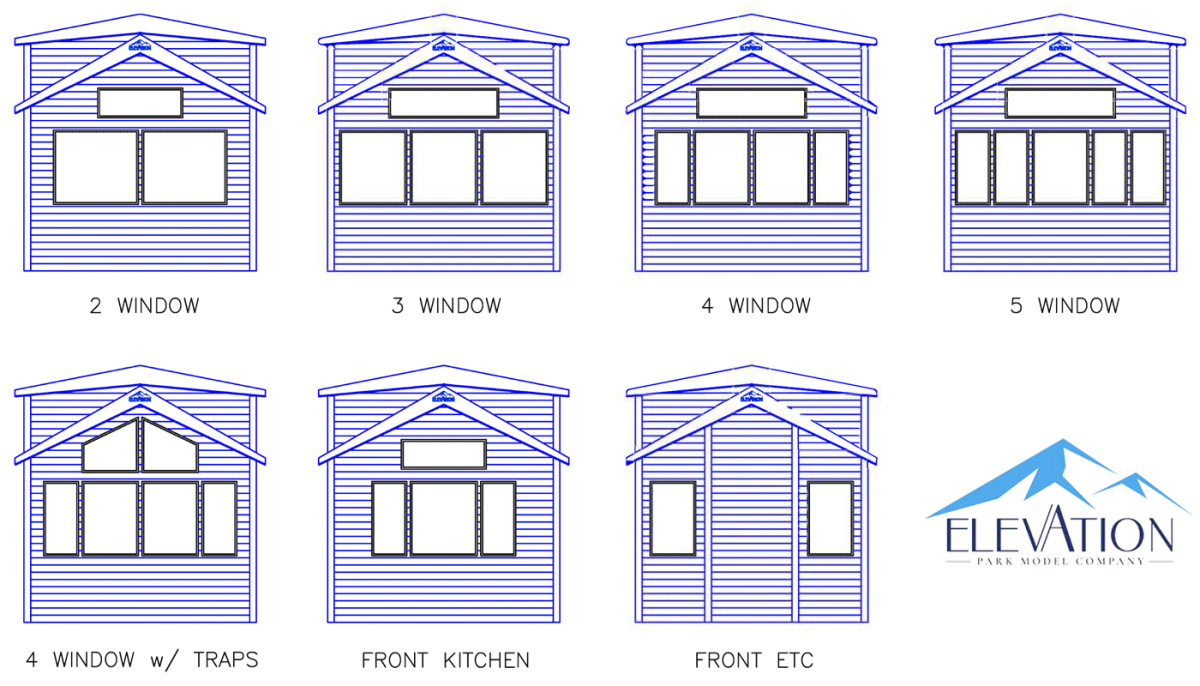 Park Model Front End Options | Elevation Park Model Company