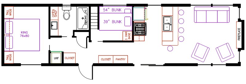 Canadian Park Model Floor Plans | Elevation Park Model Company